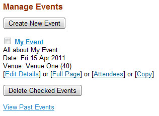 Managing Your Events - Events Booking System - Content Management ...